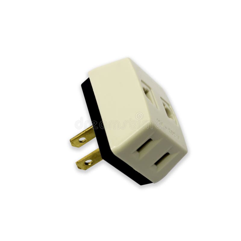 Plug on a white background stock photo. Image of electrical - 44840630