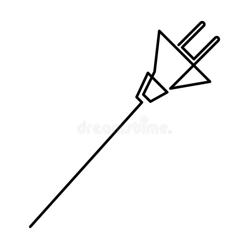 Plug and Wire, One Line Art, Hand Drawn Electrical Cord Continuous ...