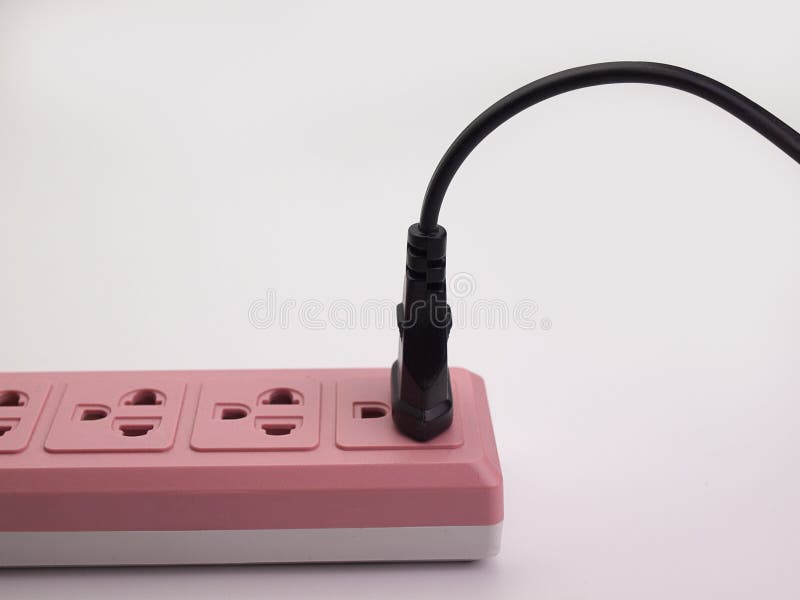 Plugged in and Pull Electric Plug Stock Image - Image of power, closeup ...