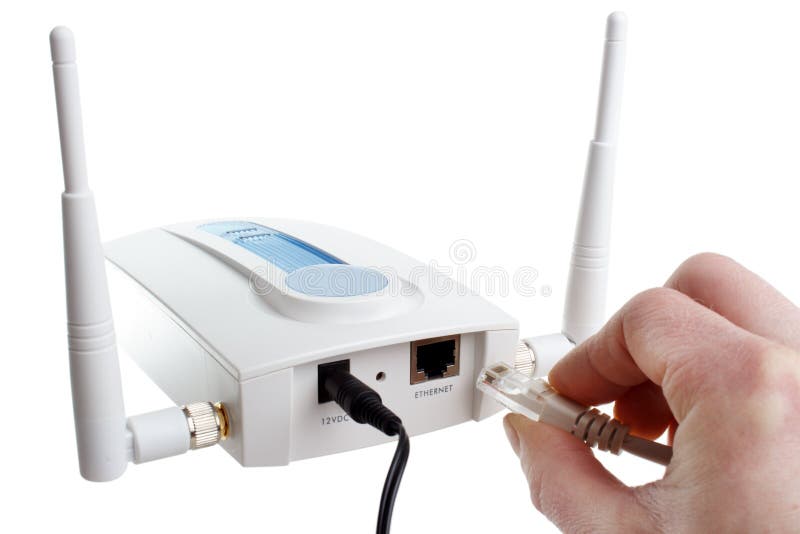 Plugging ethernet cable stock image. Image of wifi, technology - 28847615