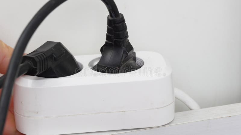 Plugging Socket Plug Double Extension Cord Stock Photos - Free ...