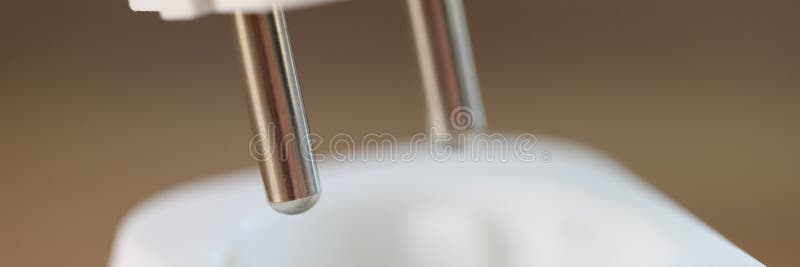 Plugging or Unplugging Electric Plug into Socket. Stock Image - Image ...