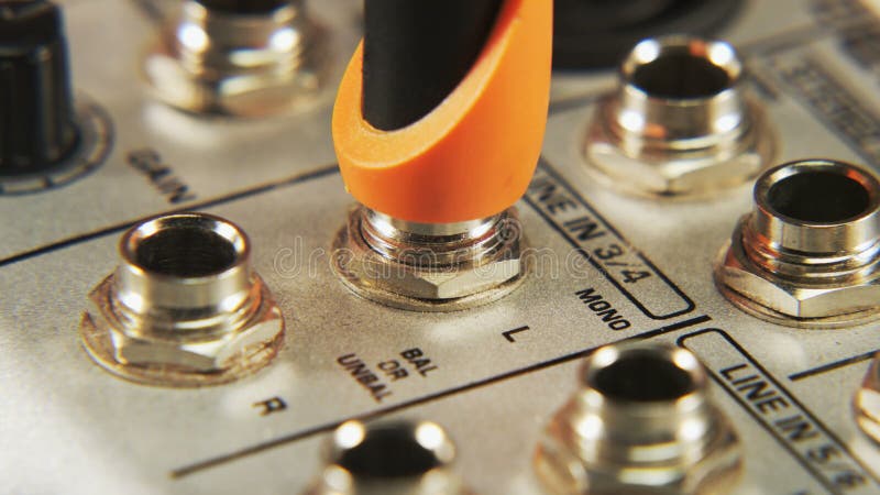 Orange Cable Plugged To a Power Board Stock Footage - Video of ...