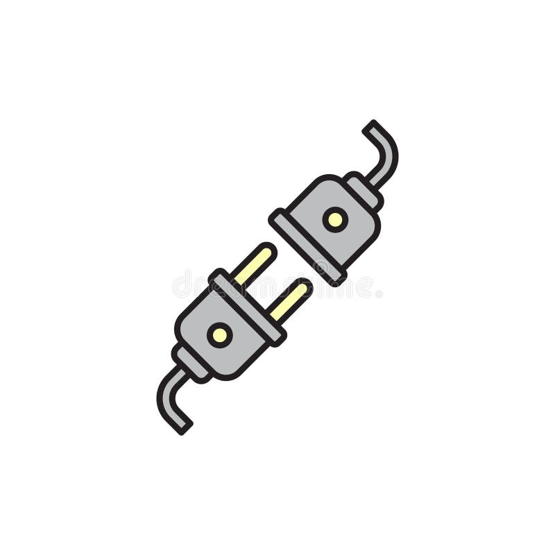 Plugin Colored Vector Icon on White Background Stock Vector ...