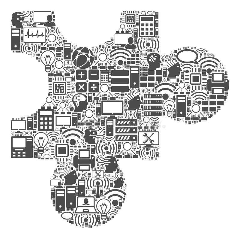 Plugin Composition Icon For Bigdata And Computing Stock Vector