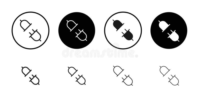 Plugin Icon Outline Vector for Web Ui Stock Vector - Illustration of ...