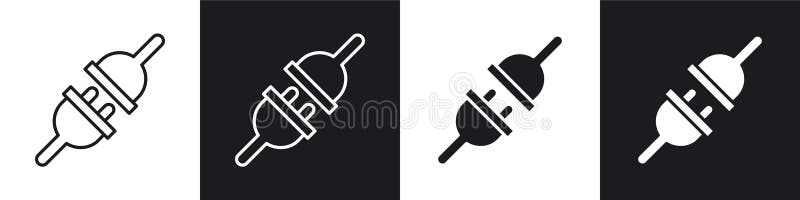 Plugin vecor icon set stock vector. Illustration of electricity - 340623004