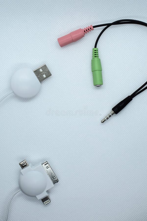 Plugs for Computer or Other Devices Stock Photo - Image of audio ...