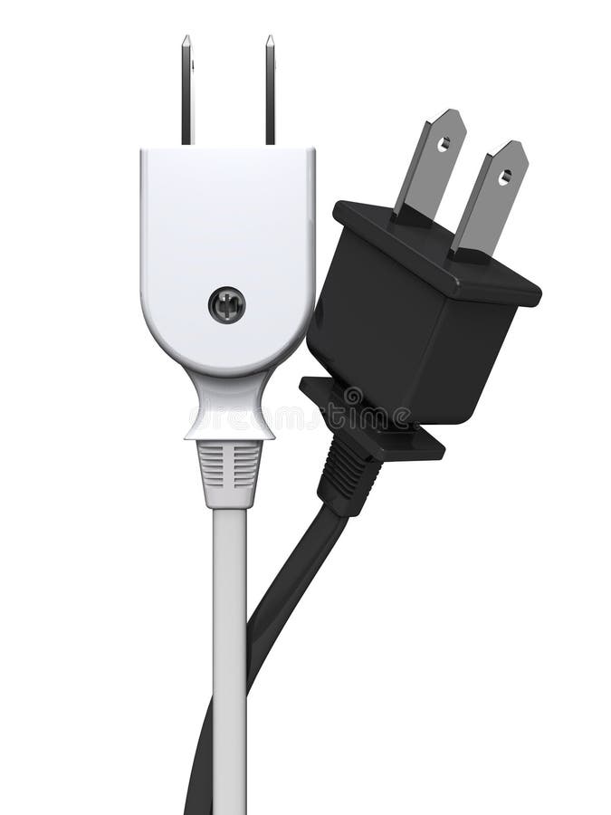Plugs Front View stock illustration. Illustration of electricity - 31170844