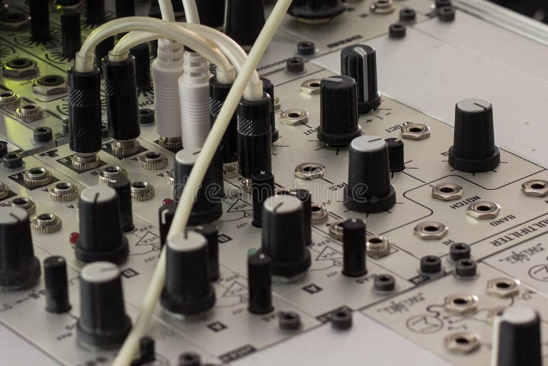 Analog Synthesizer - Modular Synth Stock Photo - Image of mixing ...