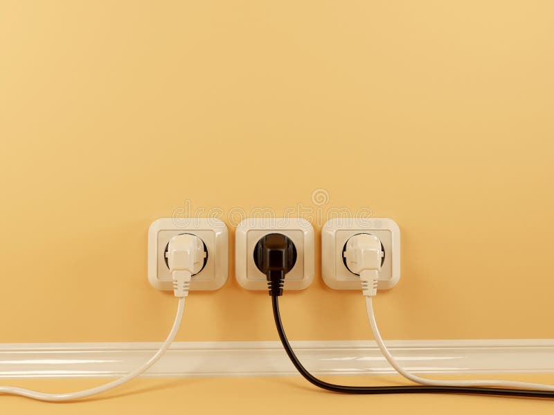 Plug and socket stock image. Image of backgrounds, interior - 26338009