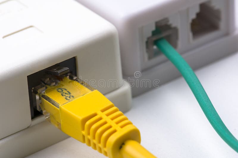 Green cable and socket stock image. Image of fast, business - 16757033
