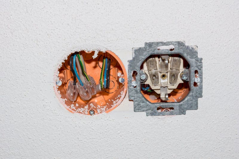 Under Construction Plug Socket Stock Photo - Image of isolated, power ...