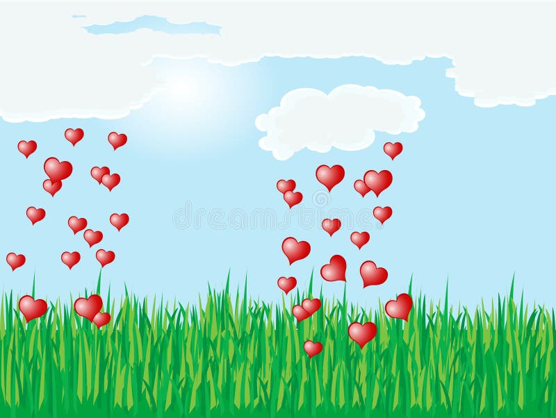 Pluie de coeur illustration de vecteur. Illustration du religieux ...