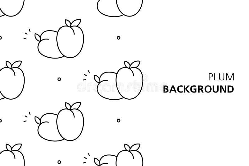 Plum background stock vector. Illustration of fruit - 230240873