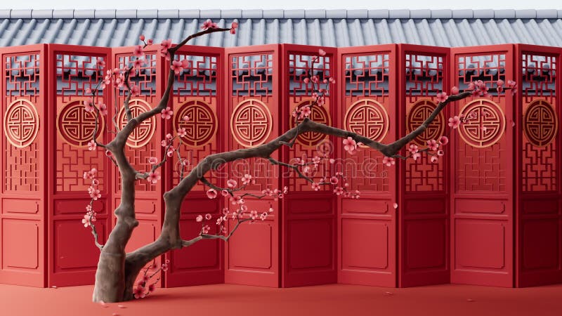 Chinese Ancient Door To the Alpha Channel, 3d Rendering Stock Video ...