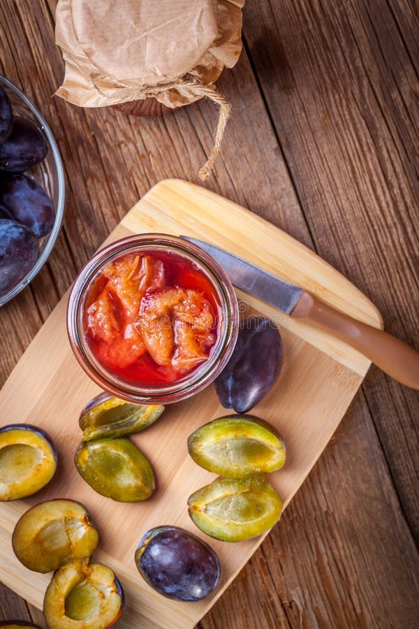 Plum compote. stock image. Image of fresh, fruit, homemade - 59160575