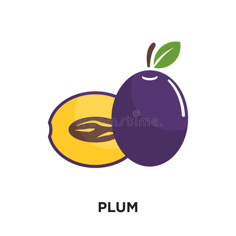 Plum Logo Isolated on White Background for Your Web, Mobile and Stock ...