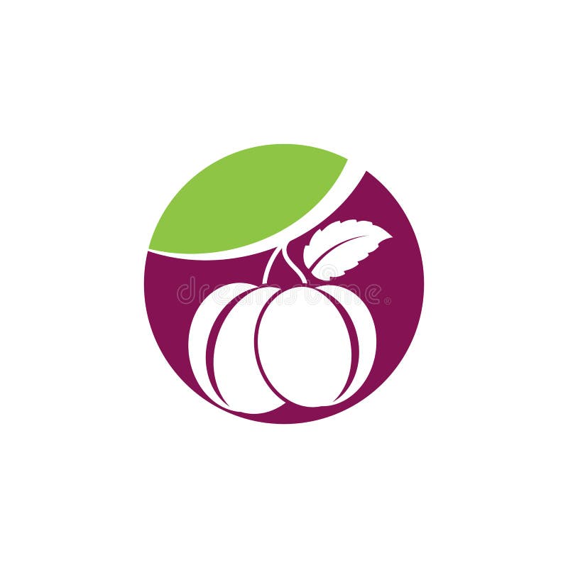 Plum Logo Vector Icon Design Stock Vector - Illustration of healthy ...