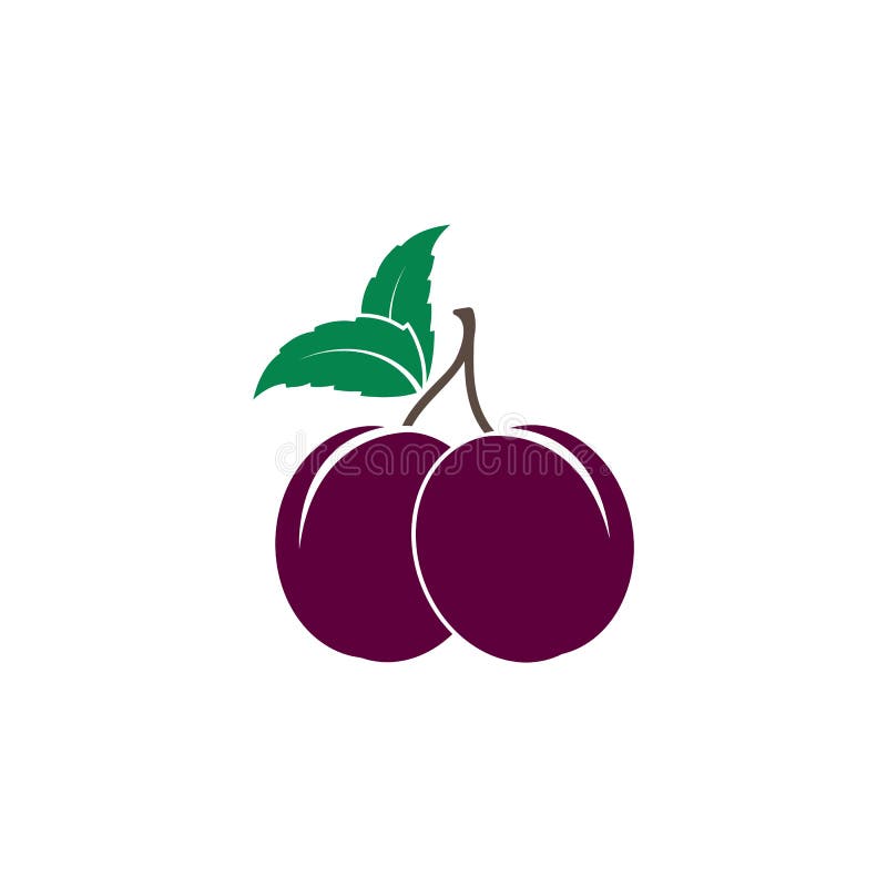 Plum Logo Vector Icon Design Stock Vector - Illustration of fresh ...