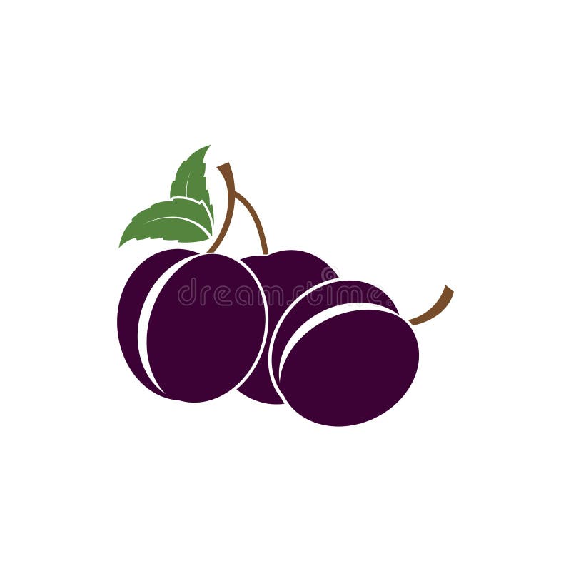 Plum Logo Vector Icon Design Stock Vector - Illustration of plum ...
