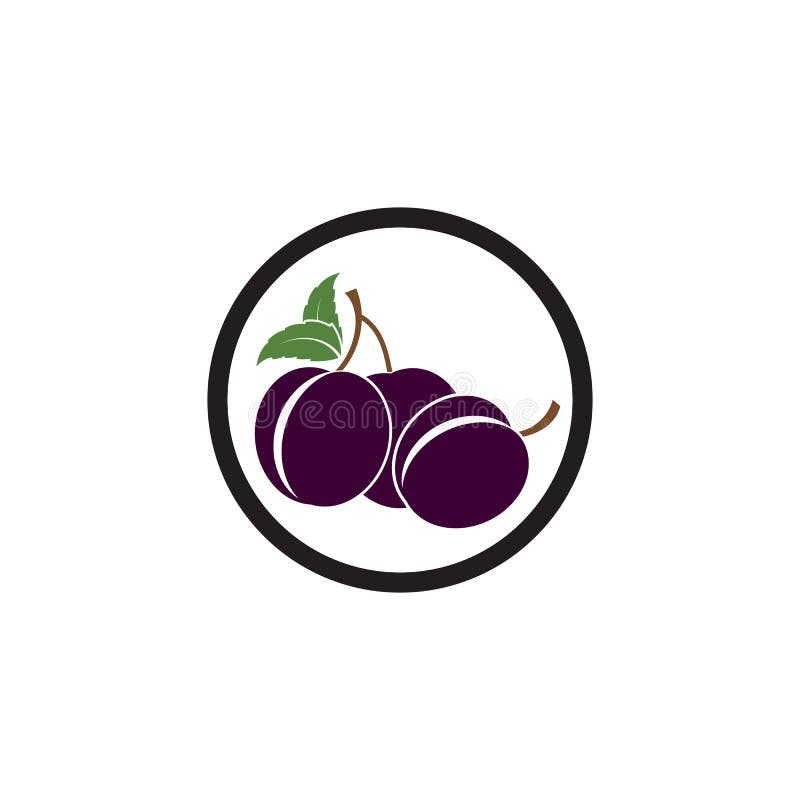Plum Logo Vector Icon Design Stock Vector - Illustration of plum ...