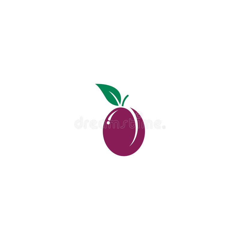 Plum Logo Vector Icon Design Template. Stock Illustration ...