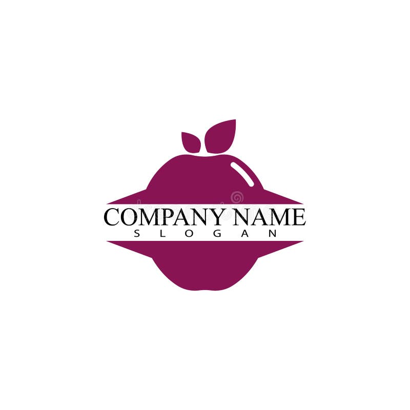 Plum Logo Vector Icon Design Template Stock Vector - Illustration of ...