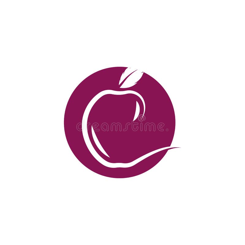 Plum Logo Vector Icon Design Template Stock Vector - Illustration of ...