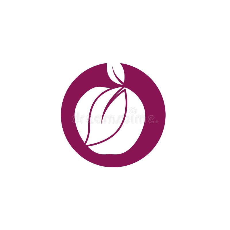 Plum Logo Vector Icon Design Template Stock Vector - Illustration of ...