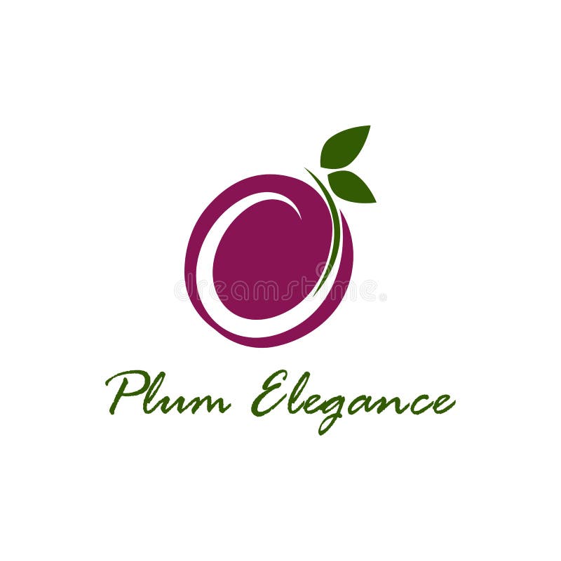 Plum Logo Vector Icon Design Template Stock Vector - Illustration of ...