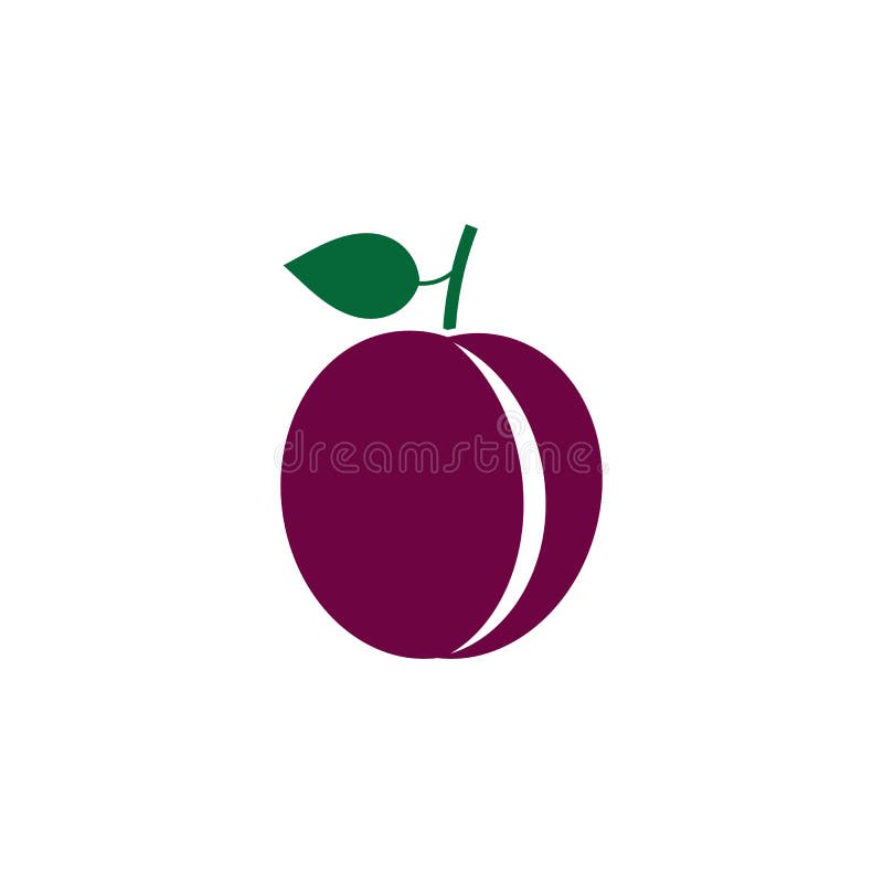 Plum Logo Vector Icon Design Stock Vector - Illustration of fruit ...