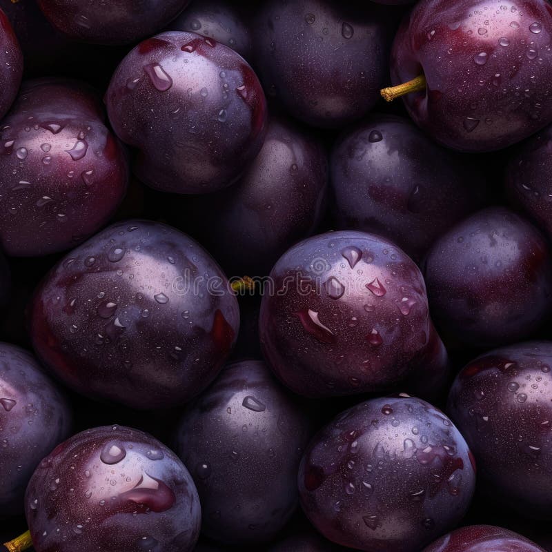 Plum Pattern Ultrarealistic Photorealistic Stock Illustration ...