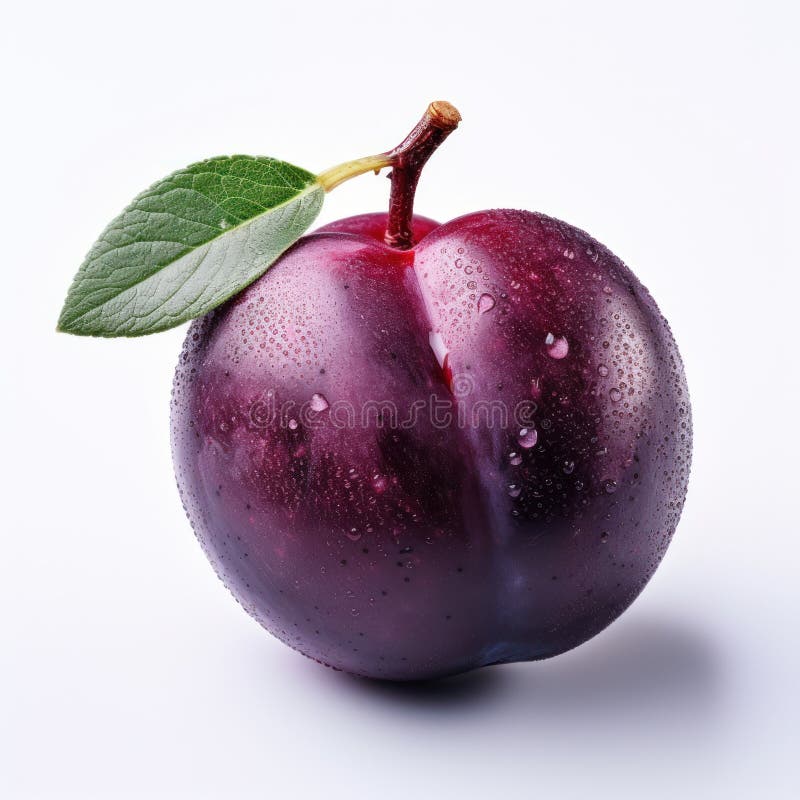 Plum on a Simplistic White Background AI Generated Stock Illustration ...