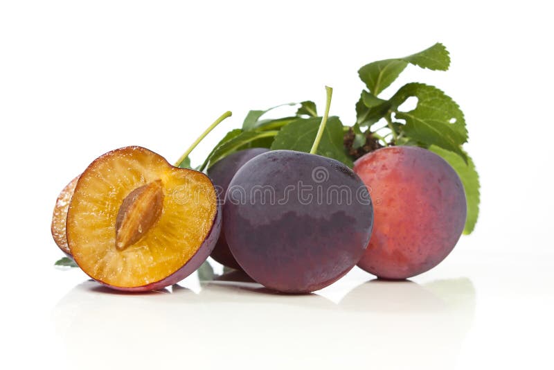 Plum Still Life stock image. Image of sliced, orange - 20244815