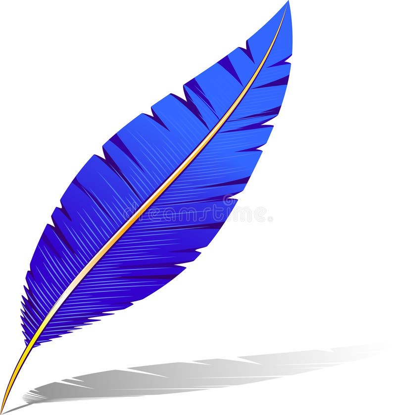 Pluma violeta ilustración del vector. Ilustración de contrato - 15923097