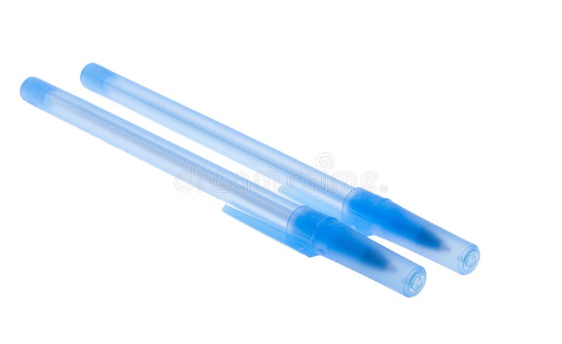 Pluma azul aislado foto de archivo. Imagen de drenaje - 309893614