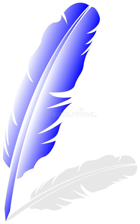 Pluma violeta ilustración del vector. Ilustración de contrato - 15923097