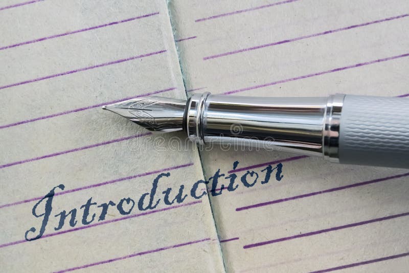 Pluma E Introducción De La Palabra Imagen de archivo - Imagen de ...