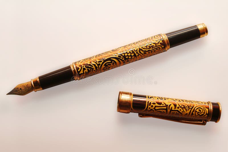 Pluma vieja foto de archivo. Imagen de cursivo, fondos - 1955788