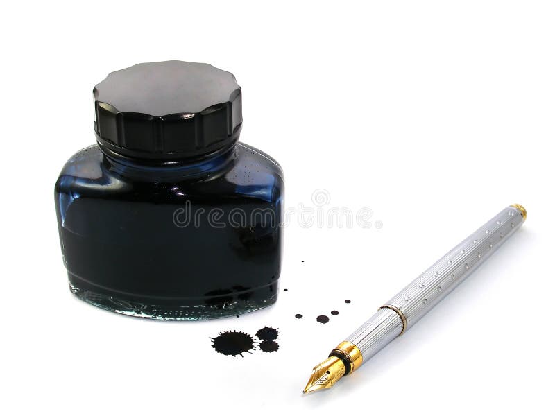 Pluma y tinta imagen de archivo. Imagen de pluma, casquillo - 2793803