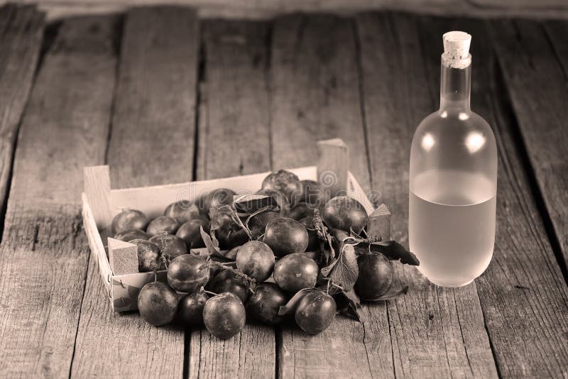 Plumb Brandy, Romanian Tuica Stock Photo - Image of home, drink: 81101888