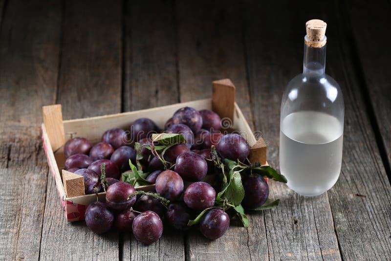Plumb Brandy, Romanian Tuica Stock Photo - Image of nature, romanian ...