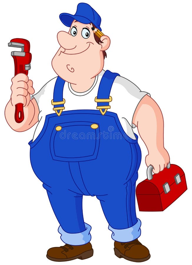 The Plumber stock vector. Illustration of happy, character - 35236788