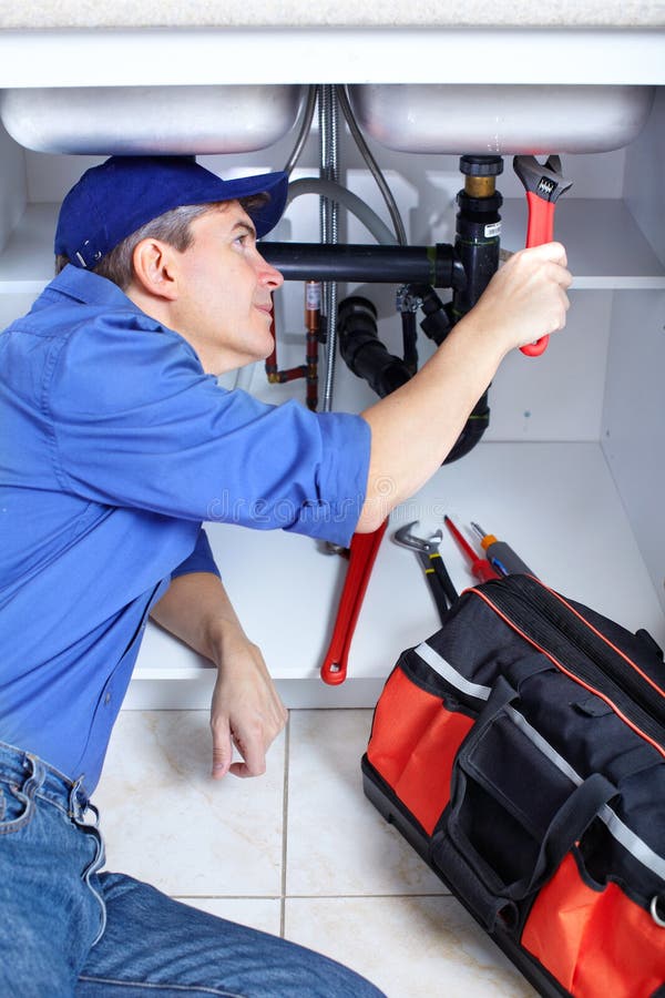 Plumber Full View stock photo. Image of people, masculine - 4519096