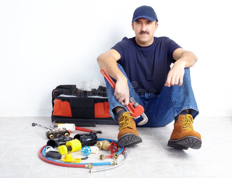 Plumber stock image. Image of janitor, working, flush - 17820969