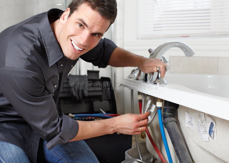 Plumber stock image. Image of professional, kitchen, construction ...