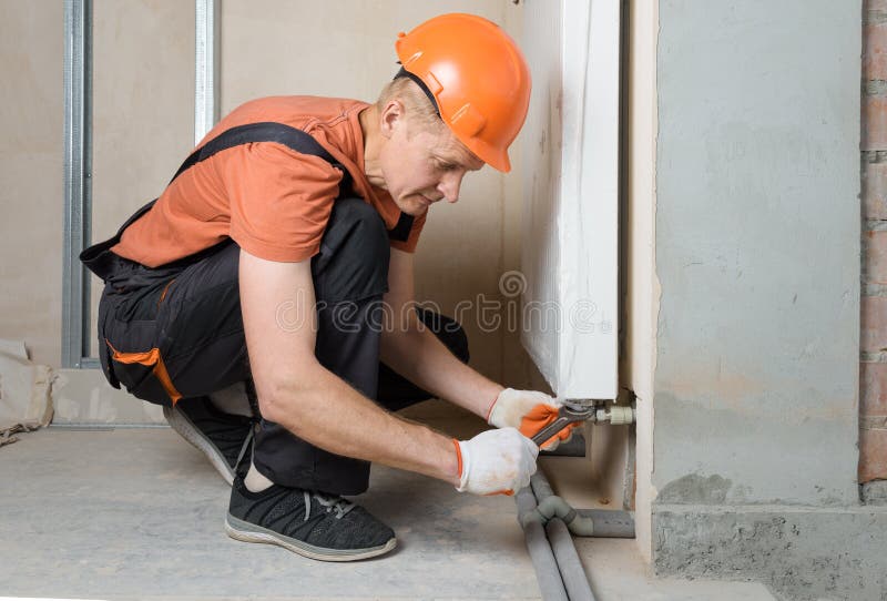 Indoor Heating Radiator. Cast Iron Radiators Heat the Room Stock Photo ...