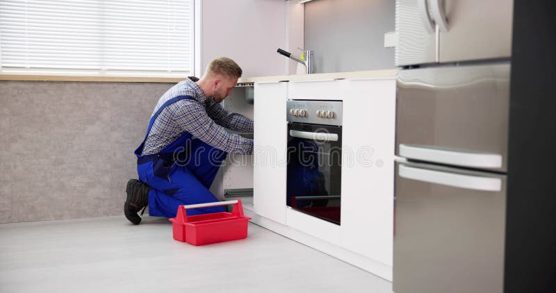 Plumber Cleaning Drain and Pipe Stock Image - Image of drainage ...