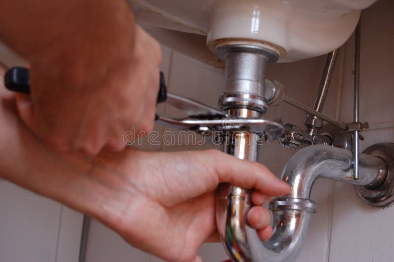 Plumber drain stock photo. Image of wrench, craftsman - 14682666